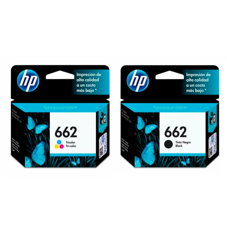 Pack 4 Cartuchos de Tinta HP 662 Tricolor + Negra - Todotablet