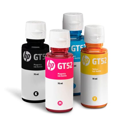 Pack 4 Botellas de Tinta HP GT53 / GT52 Negro + Colores - Todotablet